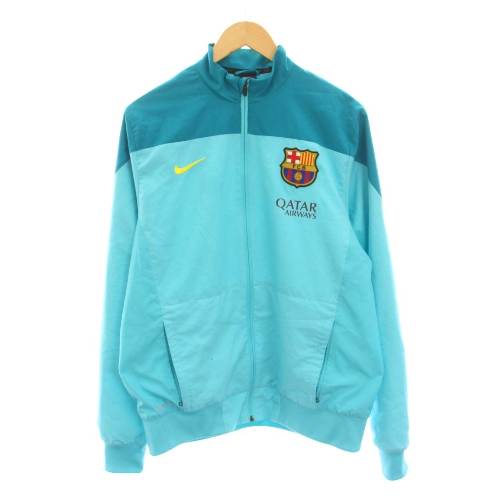【中古】ナイキ NIKE DRI-FIT トレーニングウェア FCバルセロナ トラックジャケット ジップアップ L 水色 ライトブルー 545110-409 /YM ■MA メンズ 【ベクトル 古着】 260713ブランドナイキ NIKE表...