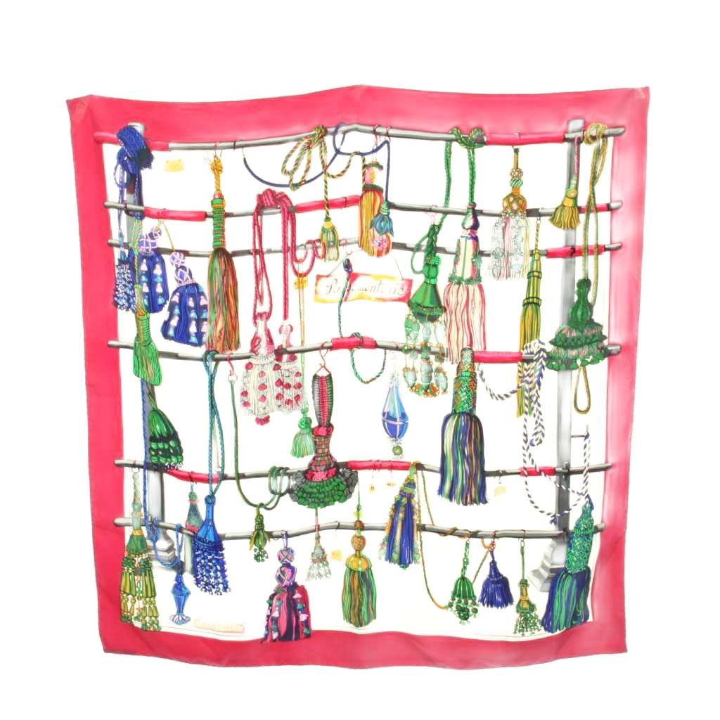 【中古】エルメス HERMES Pasementerie 紐飾り スカーフ カレ 90 総柄 シルク ピンク マルチカラー /YM ■OH レディース 【ベクトル 古着】 260717ブランドエルメス HERMES表記サイズサイズなし（実寸...