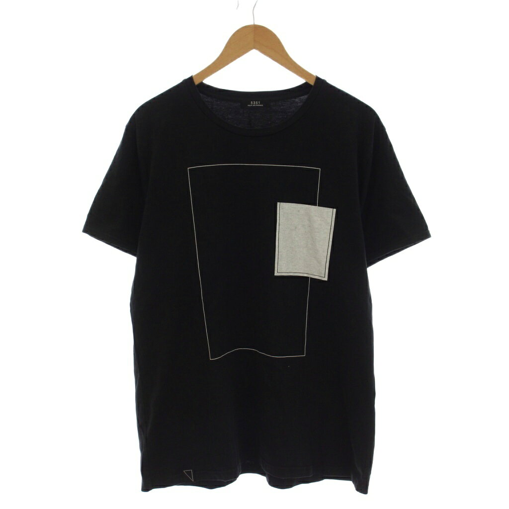 【中古】ゴーサンゴーイチファム 5351 POUR LES FEMMES Tシャツ 50 黒 ブラック クルーネック 半袖 /LP メンズ 【ベクトル 古着】 260722ブランドゴーサンゴーイチファム 5351 POUR LES FEMM...