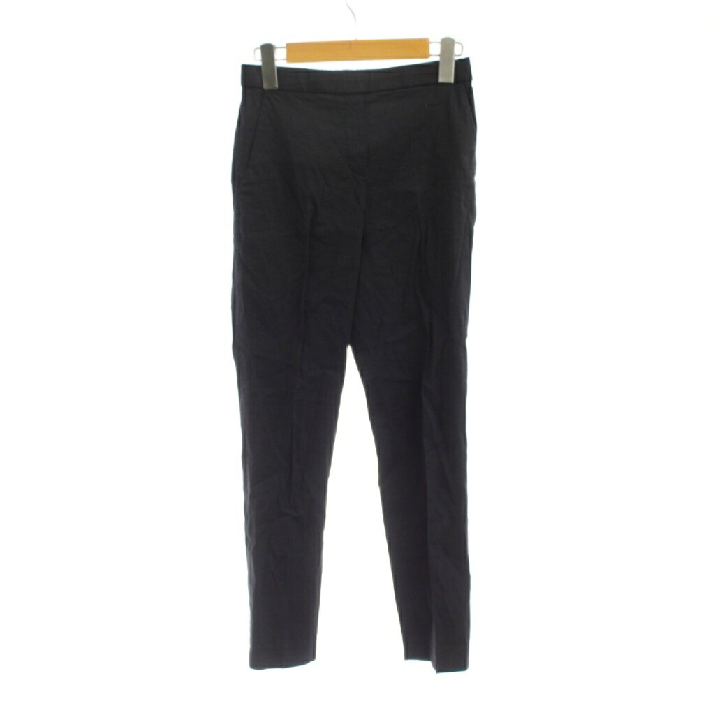 【中古】セオリー Theory 20SS ECO CRUNCH WASH TREECA PULL ON パンツ 麻 00 紺 ネイビー 無地 /JP レディース 【ベクトル 古着】 260723ブランドセオリー Theory表記サイズ00実...