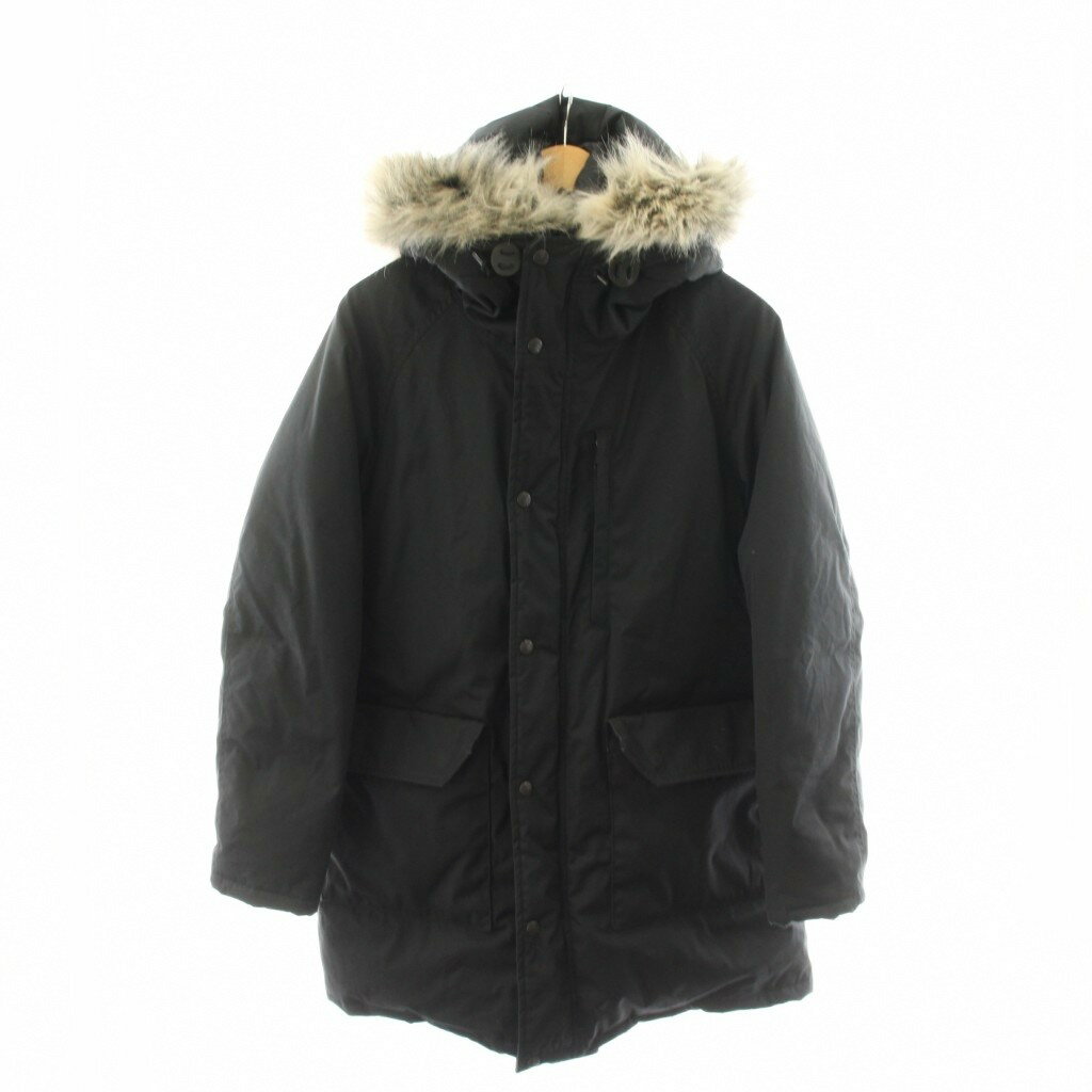 【中古】ノースフェイス パープルレーベル THE NORTH FACE PURPLE LABEL Long Serow ダウンジャケット フード ファー アウター M 黒 ブラック ND2965N /AN39 メンズ 【ベクトル 古着】 2...