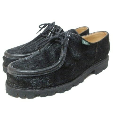 【中古】パラブーツ Paraboot 美品 ドゥロワー Drawer別注 ミカエル チロリアンシューズ ハラコ 靴 4.5 約24cm 黒 ブラック IBO92 /X レディース 【ベクトル 古着】 260330ブランドパラブーツ Para...