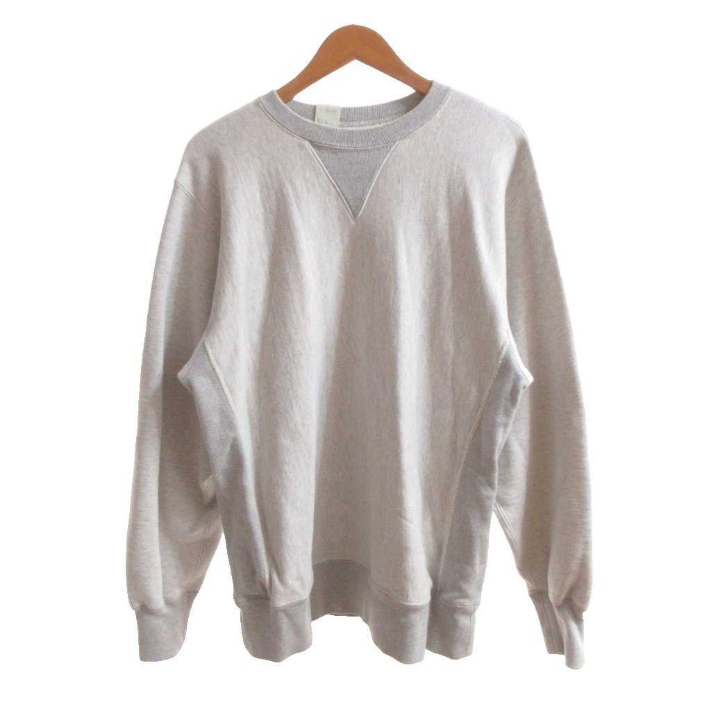 【中古】ミスターハリウッド N.HOOLYWOOD × LOOPWHEELER CREWNECK SWEATSHIRT 美品 スウェット トレーナー SMALL 灰色 グレー ラウンドネック 吊り編み /SJ メンズ 【ベクトル 古着】 2...