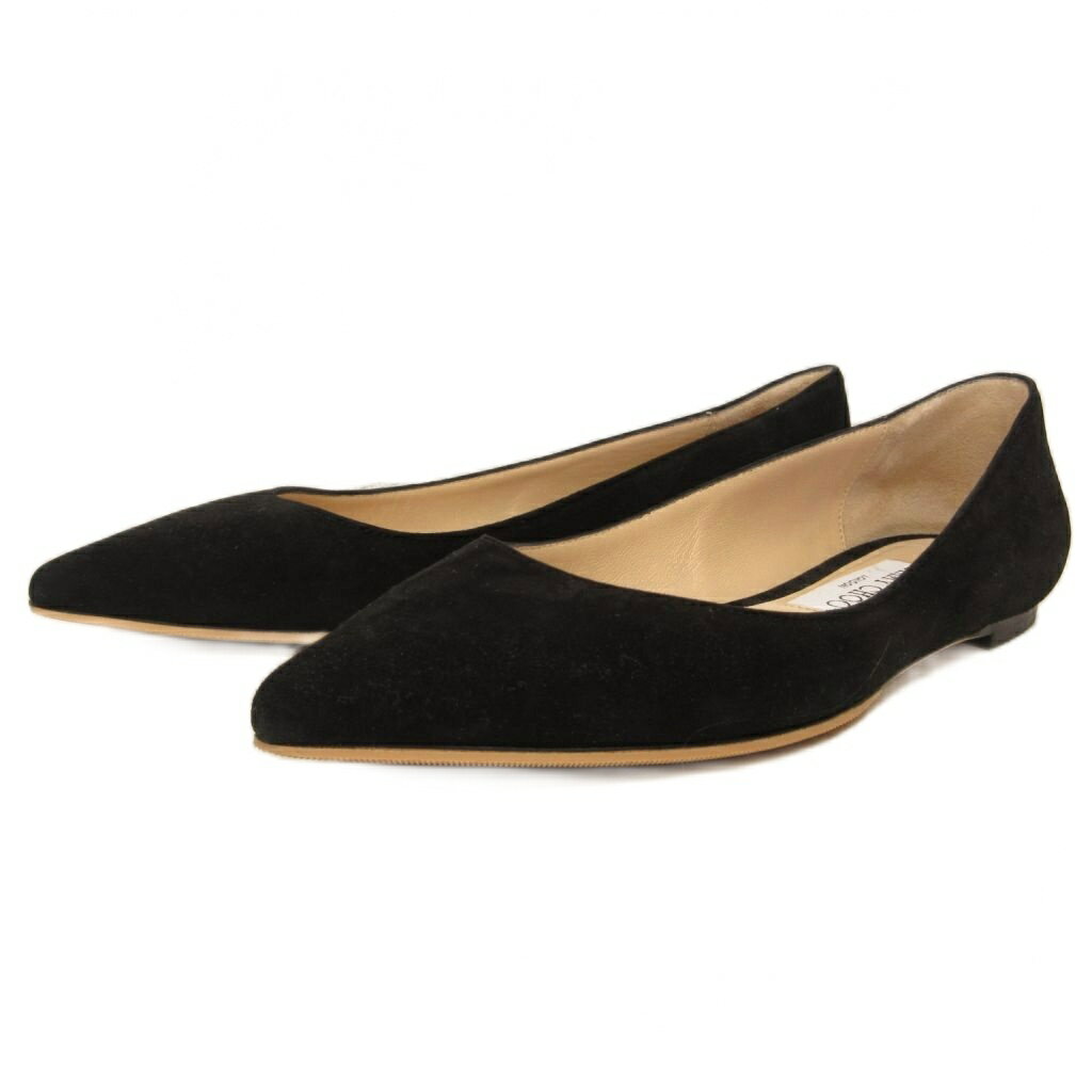【中古】ジミーチュウ JIMMY CHOO ROMY FLAT フラットシューズ スエード 35.5 黒 ブラック IBO94 レディース 【ベクトル 古着】 260428ブランドジミーチュウ JIMMY CHOO表記サイズ35 1/2実寸...