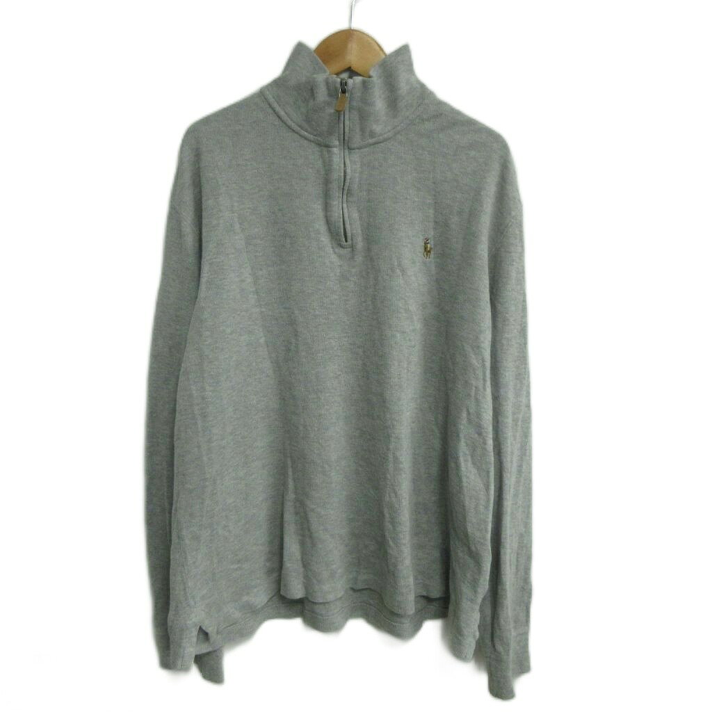 【中古】ポロ ラルフローレン POLO RALPH LAUREN ハーフジップ トレーナー ポニー刺繍 長袖 L グレー IBO96 メンズ 【ベクトル 古着】 260513ブランドポロ ラルフローレン POLO RALPH LAUREN表...