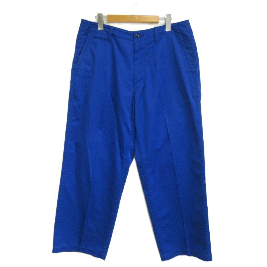 【中古】サンカ Sanca fennica BEAMS 別注 ノータックワイドカラーパンツ 2 青 ブルー IBO96 メンズ 【ベクトル 古着】 260522ブランドサンカ Sanca表記サイズ2実寸サイズウエスト：84cm　もも幅：37...