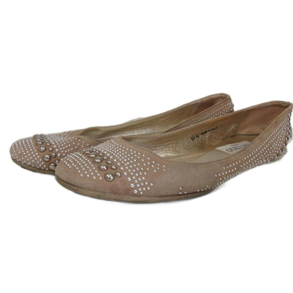 【中古】ジミーチュウ JIMMY CHOO フラットシューズ ボールスタッズ スエード 35.5 ベージュ IBO98 レディース 【ベクトル 古着】 260605ブランドジミーチュウ JIMMY CHOO表記サイズ35.5実寸サイズ最大幅...