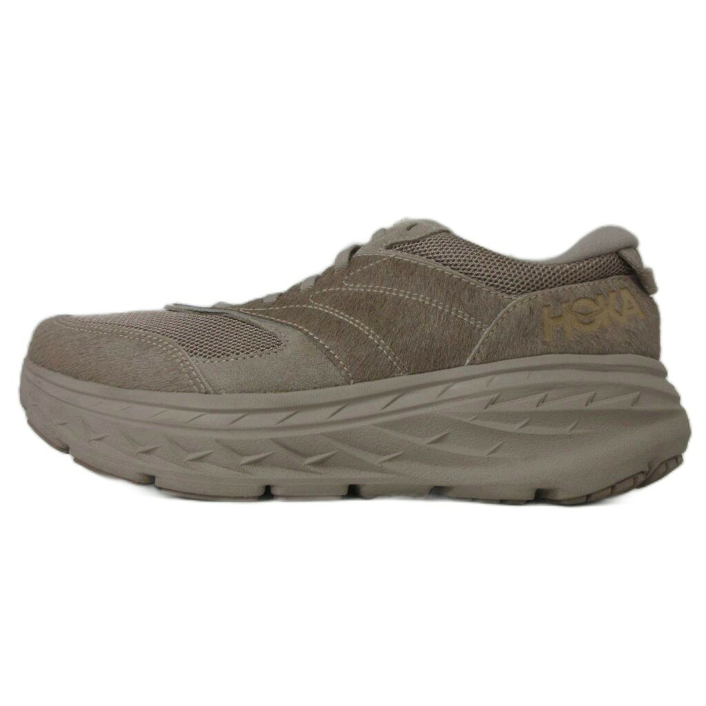 【中古】ホカオネオネ HOKA ONE ONE × エンジニアド ガーメンツ ENGINEERED GARMENTS 美品 BONDI L ボンダイL ハラコ US9.5 ベージュ メンズ レディース 【ベクトル 古着】 260729ブラン...