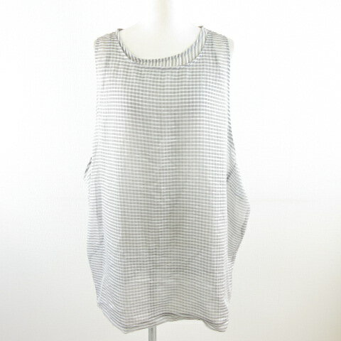 【中古】アーバンリサーチ URBAN RESEARCH シアーカットソー ノースリーブ ボーダー ストライプ グレー 白 38 *A545 レディース 【ベクトル 古着】 230921ブランドアーバンリサーチ URBAN RESEARCH表...