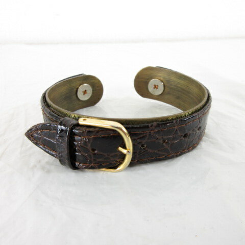 【中古】ウィムガゼット Whim Gazette THEA GRANT ウォッチベルト バングル レザー こげ茶 F *A74 レディース 【ベクトル 古着】 240821ブランドウィムガゼット Whim Gazette実寸サイズ幅：1.5...