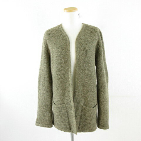 【中古】JACOUES FATH ニットカーディガン 長袖 緑 *A550 レディース 【ベクトル 古着】 260205表記サイズサイズ表記はございません実寸サイズ肩幅：40cm　身幅：48cm　袖丈：64cm　着丈：68cm　　素材表記は...