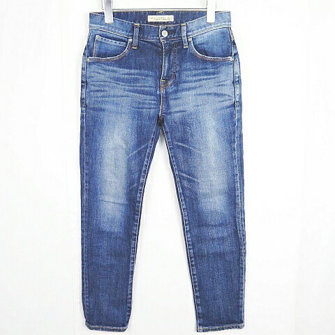 【中古】ミューニックヒドゥンジェム munich hidden gem デニム 5P パンツ テーパード ストレッチ XS ブルー 2sa6423 レディース 【ベクトル 古着】 250310表記サイズXS実寸サイズウエスト：72cm　もも...