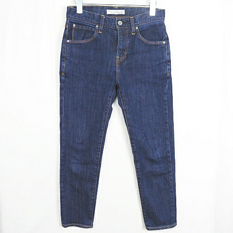 【中古】ミューニックヒドゥンジェム munich hidden gem デニム 5P パンツ テーパード ストレッチ XS ブルー 2sa6425 レディース 【ベクトル 古着】 250310表記サイズXS実寸サイズウエスト：72cm　もも...