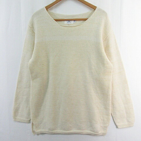 【中古】フリークスストア FREAKS STORE × アポリス APOLIS ニット セーター 長袖 毛 アルパカ L アイボリー ライン kz14759 レディース 【ベクトル 古着】 260314ブランドフリークスストア FREAKS...