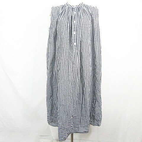 【中古】無印良品 良品計画 ノースリーブ ワンピース マキシ丈 綿 M ブラック ブロックチェック kz15222 レディース 【ベクトル 古着】 260428ブランド無印良品 良品計画表記サイズM実寸サイズ身幅：64cm　着丈：114cm...