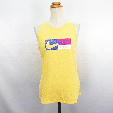 【中古】ナイキ NIKE t7345-795 タンクトップ DRI-FIT ロゴ M イエロー スポーツウェア ※EKM レディース 【ベクトル 古着】 260608ブランドナイキ NIKE表記サイズM実寸サイズ身幅：42cm　着丈：60c...