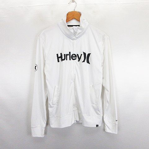 【中古】ハーレー Hurley ラッシュガード 長袖 ジップアップ ハイネック UPF 50+ ロゴ S ホワイト ※EKM メンズ 【ベクトル 古着】 260806ブランドハーレー Hurley表記サイズSMALL実寸サイズ肩幅：42cm...