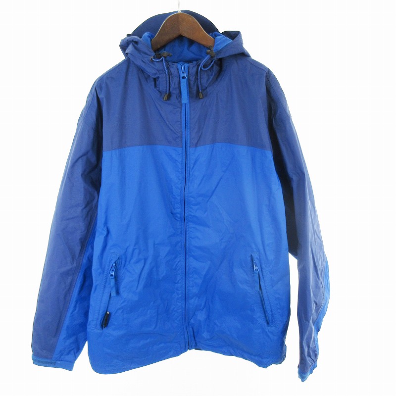 【中古】90’S Cabela's カベラス ナイロンジャケット パーカー packable パッカブル 袖 ロゴ刺繍 青 ブルー M ヴィンテージ オールド メンズ 【ベクトル 古着】 250321表記サイズM実寸サイズ肩幅：57cm　身...
