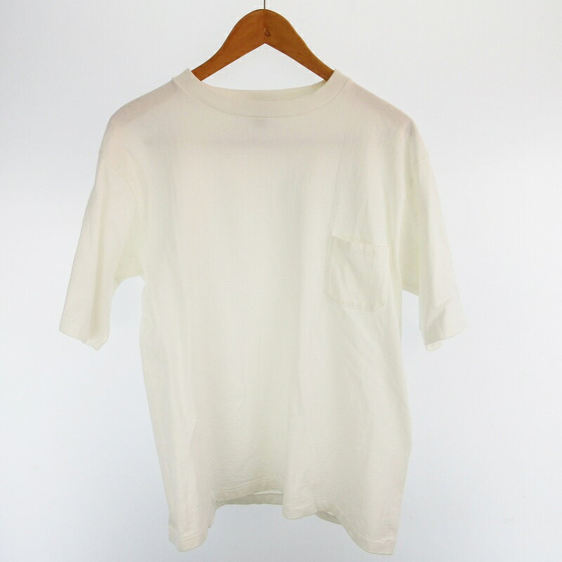 【中古】ナイジェルケーボン NIGEL CABOURN 25SS 7.8oz T-SHIRT 半袖 Tシャツ ポケット クルーネック 8050-00-21060 白 ホワイト 46 トップス コットン メンズ 【ベクトル 古着】 26071...