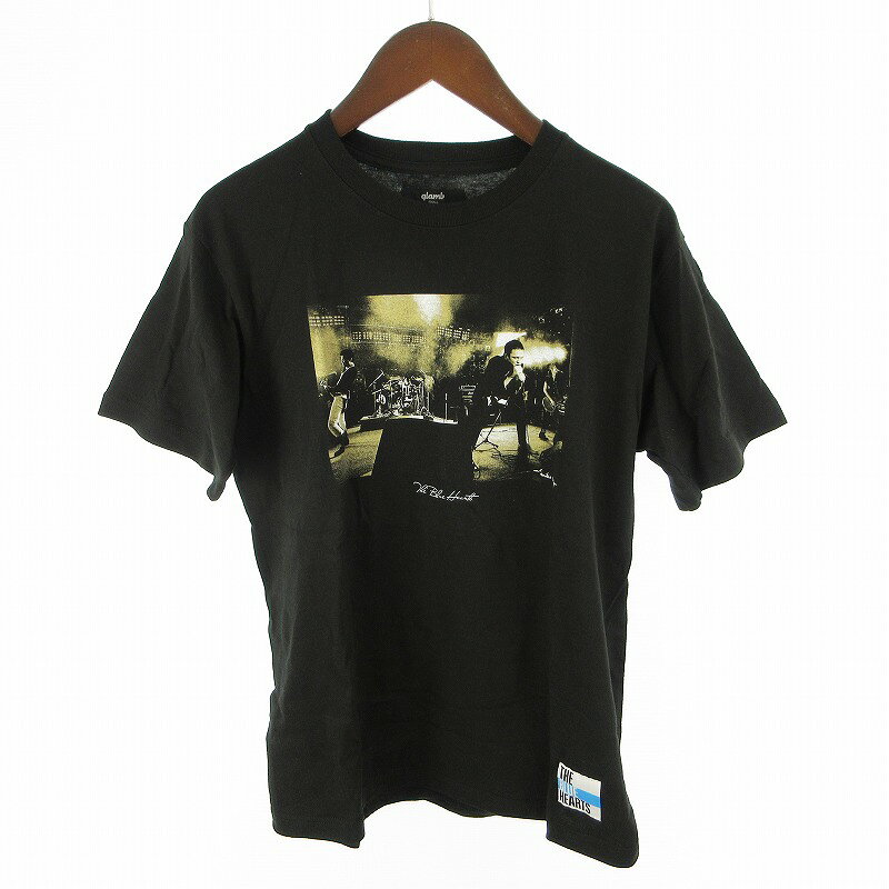 【中古】グラム glamb S THE BLUE HEARTS GOLD PRINT T-SHIRT GB0325 BH03 ザ ブルーハーツ ゴールド プリント Tシャツ 半袖 ブラック 黒 メンズ 【ベクトル 古着】 260712ブラン...