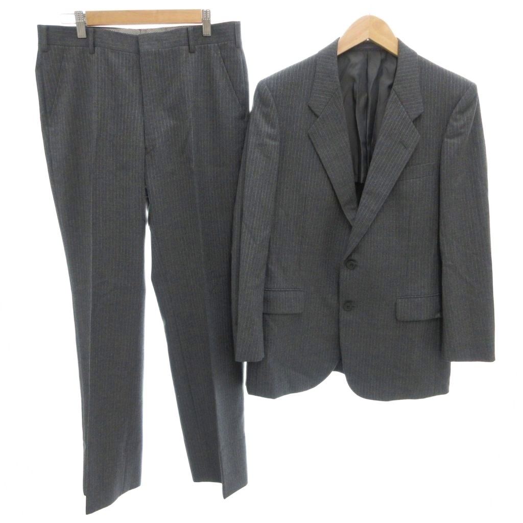 【中古】ピエールカルダン Pierre Cardin ヴィンテージ 3ピースセットアップ スーツ フォーマル 94AB4 グレー ストライプ柄 ノッチドラペル 長袖 /TL メンズ 【ベクトル 古着】 260518ブランドピエールカルダン ...