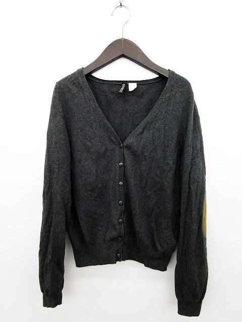 【中古】エイチ&エム H&M DIVIDED カーディガン ニット エルボーパッチ Vネック 長袖 40 グレー メンズ 【ベクトル 古着】 161124 ブランド古着ベクトルプレミアム店ブランドエイチ&エム H&M表記サイズ40実寸サイズ...