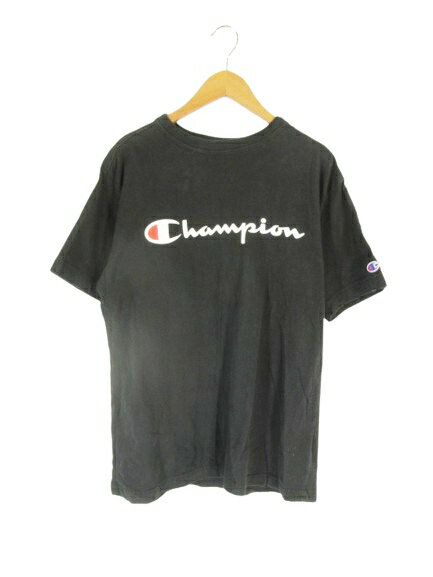 【中古】チャンピオン CHAMPION Tシャツ 丸首 半袖 ロゴ プリント 黒 M QQQ レディース 【ベクトル 古着】 260608ブランドチャンピオン CHAMPION表記サイズM実寸サイズ肩幅：44cm　身幅：46cm　着丈：65...