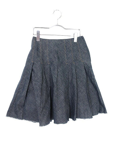【中古】ダブルスタンダードクロージング ダブスタ DOUBLE STANDARD CLOTHING スカート ひざ丈 フレア ギャザー 38 青 ブルー /tk レディース 【ベクトル 古着】 180302 ブランド古着ベクトルプレミアム店...