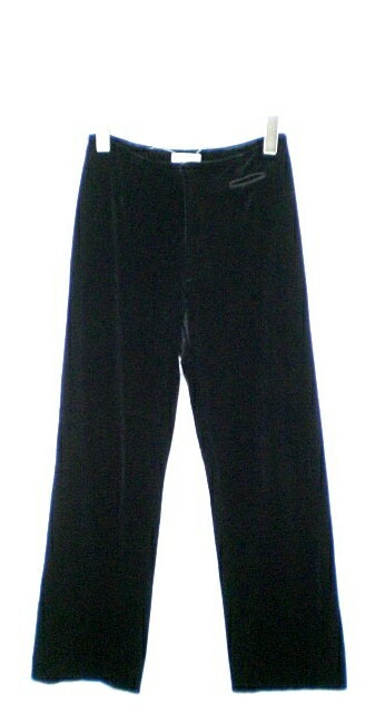 【中古】エヴー ET VOUS パンツ ベロア 無地 ストレート S 黒 ブラック レディース 【ベクトル 古着】 170313 ブランド古着ベクトルプレミアム店ブランドエヴー ET VOUS表記サイズS実寸サイズウエスト：63cm　もも幅...