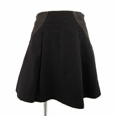 【中古】コントワーデコトニエ COMPTOIR DES COTONNIERS スカート ミニ フレアー 切替え ウール混 ブラック 黒 34 レディース 【ベクトル 古着】 201005 ベクトルプレミアム店ブランドコントワーデコトニエ C...