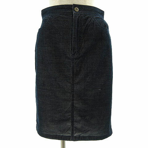 【中古】アンタイトル UNTITLED スカート ミディ丈 コーデュロイ ストレッチ 日本製 ネイビー 紺 3 レディース 【ベクトル 古着】 201024 ベクトルプレミアム店ブランドアンタイトル UNTITLED表記サイズ3（日本サイズ...