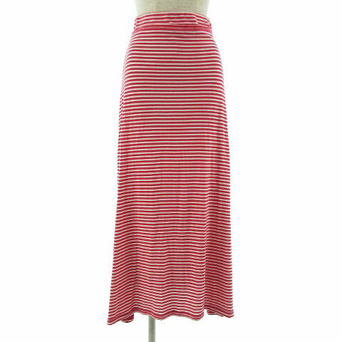 【中古】アンドバイピー&ディー ピンキー&ダイアン & by P&D スカート ロング フレアー ボーダー レッド系 赤系 ホワイト 白 38 レディース 【ベクトル 古着】 200309 ベクトルプレミアム店ブランドアンドバイピー&ディー...