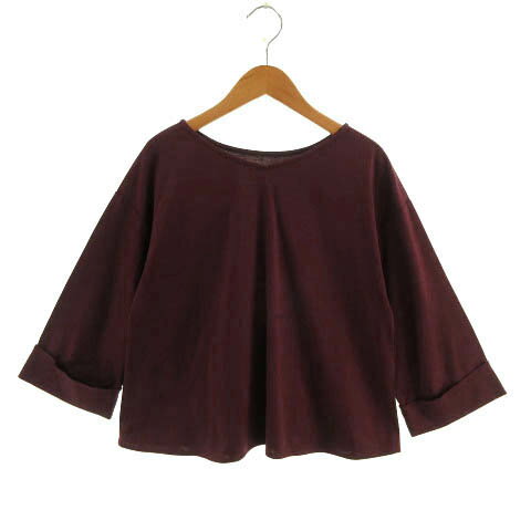 【中古】セブンアイディコンセプト 7-IDconcept カットソー Vネック 七分袖 ボックスシルエット コットン エンジ F レディース 【ベクトル 古着】 230702ブランドセブンアイディコンセプト 7-IDconcept表記サイズ...