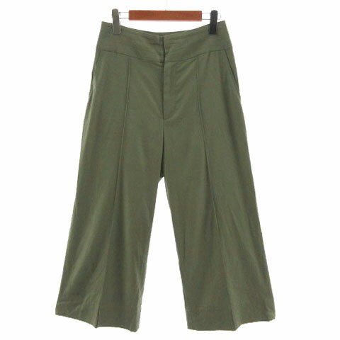 【中古】リヴドロワ RIVE DROITE パンツ ストレート ワイド ストレッチ 日本製 カーキ系 オリーブ 38 レディース 【ベクトル 古着】 240316ブランドリヴドロワ RIVE DROITE表記サイズ38（日本サイズM相当）実...