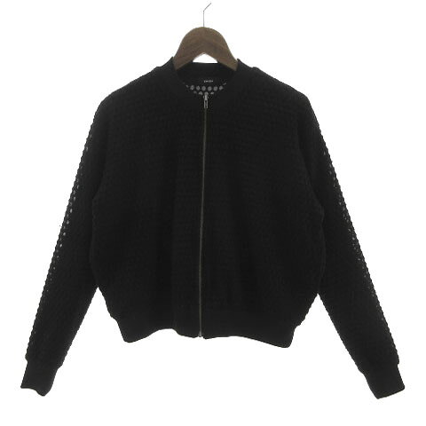 【中古】エモダ EMODA ジャケット ジャンパー ジップアップ 総レース ブラック 黒 S レディース 【ベクトル 古着】 231007ブランドエモダ EMODA表記サイズS実寸サイズ肩幅：約42cm　身幅：約46cm　袖丈：約52cm　...