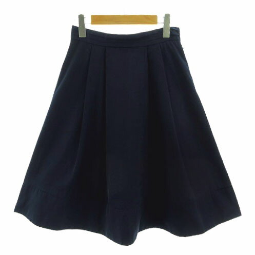 【中古】クチュールブローチ COUTURE BROOCH スカート タック フレア 半光沢 ミディ丈 ウエストゴム ネイビー 紺 38 レディース 【ベクトル 古着】 240914ブランドクチュールブローチ COUTURE BROOCH表記...