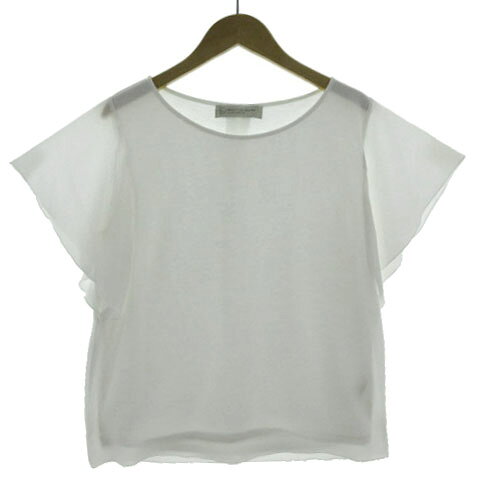 【中古】B&Y ユナイテッドアローズ BEAUTY&YOUTH ビューティー&ユース BYSFシフォン天竺フレアスリーブ 1617-225-4674 半袖 日本製 ホワイト 白 レディース 【ベクトル 古着】 250701ブランドB&Y ユ...