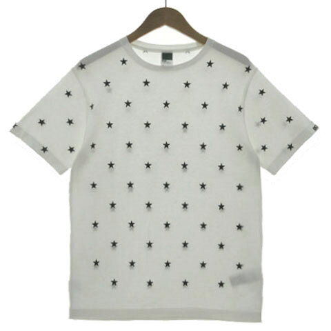 【中古】ベースコントロール BASE CONTROL 星柄プリントTシャツ 223-18115 半袖 日本製 コットン ホワイト 白 ブラック 黒 03 メンズ 【ベクトル 古着】 260709ブランドベースコントロール BASE CONT...