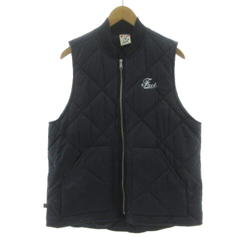 【中古】フーズフーギャラリー WHO'S WHO gallery クーパーファクト COOPER FACT キルティングベスト2 WWZ2012404A0002 中綿入り ジップアップ ネイビー 紺 F メンズ 【ベクトル 古着】 2610...