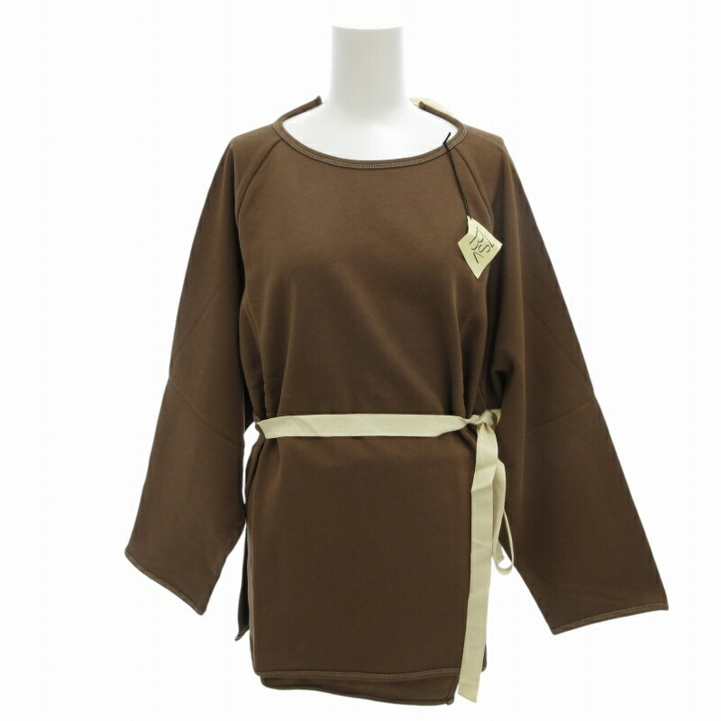 【中古】未使用品 ベースレンジ BASERANGE アピラップトップ API WRAP TOP カットソー 長袖 バックオープン F 茶 ブラウン TOAW-IF-WI21 /FF4 0914 ■GY25 ●TZ レディース 【ベクトル 古...