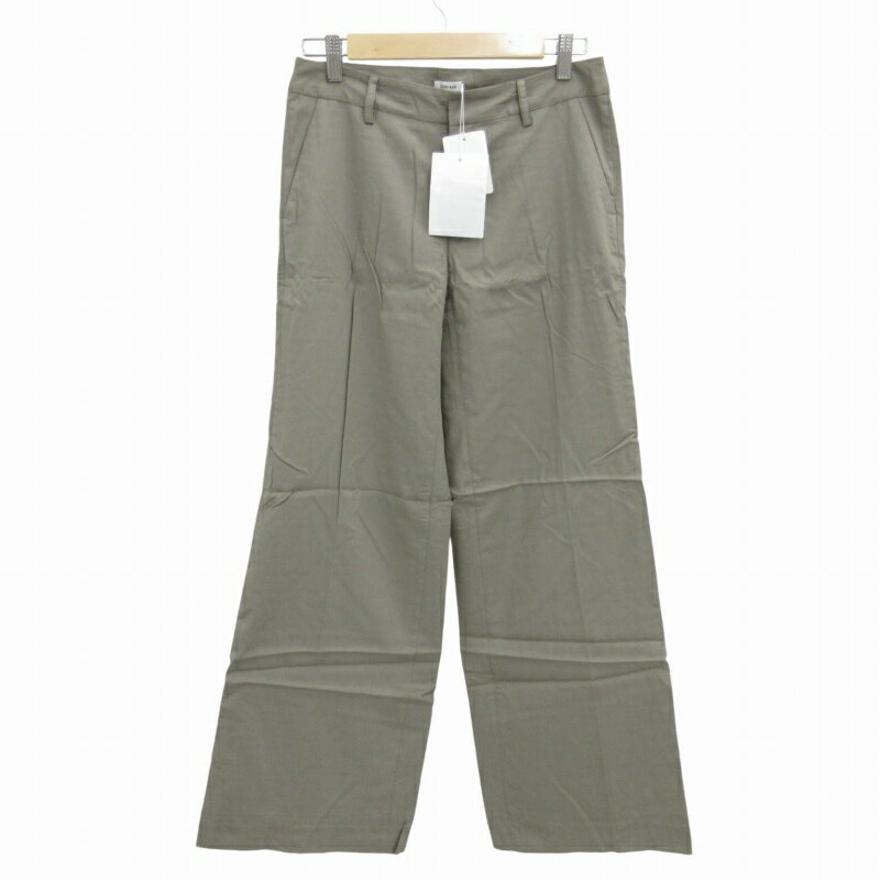 【中古】未使用品 ルシェルブルー LE CIEL BLEU タグ付き ワイドパンツ スラックス 38 M ベージュ 13A68010 /FT4 0927 ●TZ レディース 【ベクトル 古着】 240927ブランドルシェルブルー LE CI...