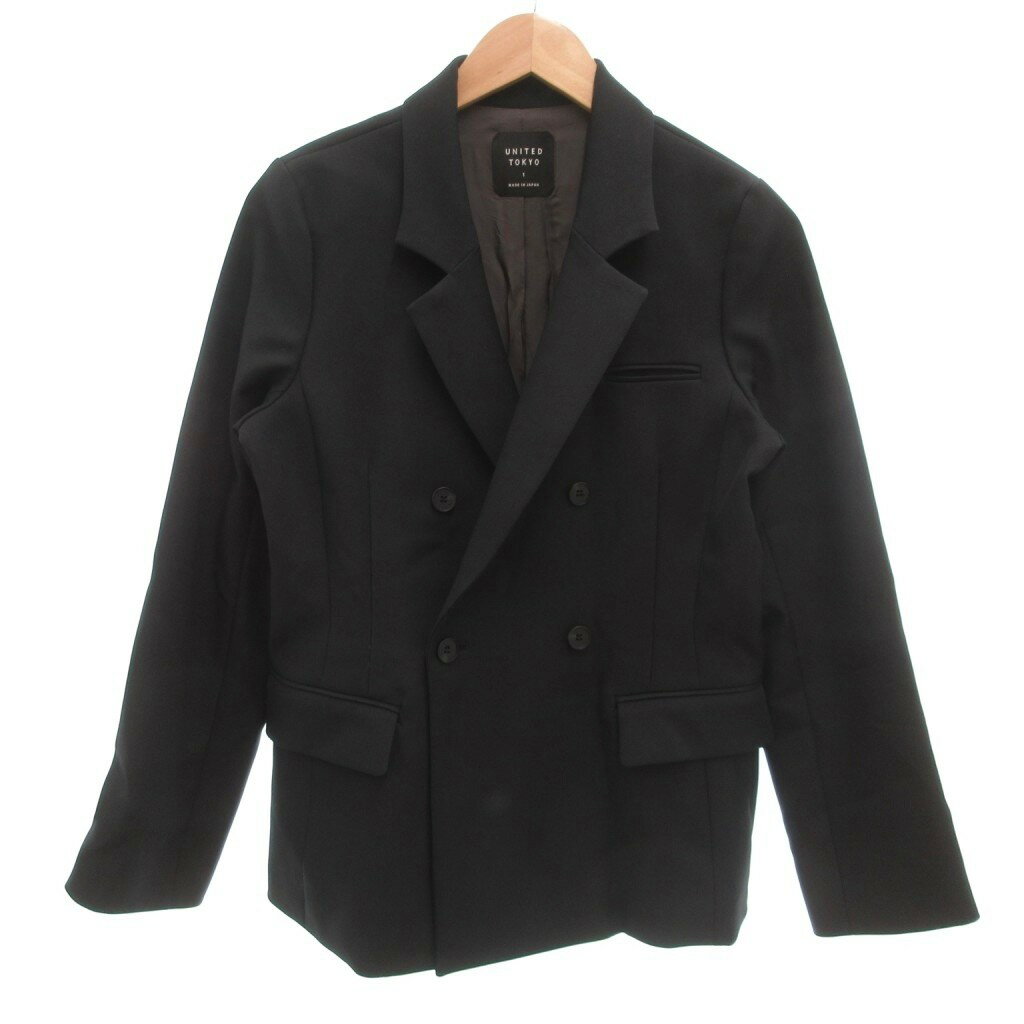 【中古】ユナイテッドトウキョウ UNITED TOKYO 美品 ジャケット 1 黒 ブラック ダブルブレスト 長袖 テーラードカラー /SJ ■GY66 メンズ 【ベクトル 古着】 260130ブランドユナイテッドトウキョウ UNITED ...