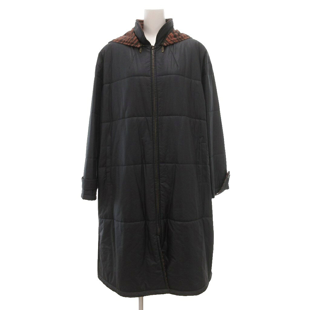 【中古】パリエンヌ PARIENNE コート 9 黒 ブラック 長袖 キルティング フード付き ロング丈 /NU ■ECF004 レディース 【ベクトル 古着】 260411表記サイズ9実寸サイズ肩幅：53cm　身幅：60cm　着丈：99c...