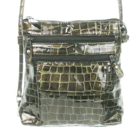 【中古】フレッチャ FRECCIA ショルダーバッグ シャイニー加工 クロコ型押し 緑 グリーン /MN9 ■GY99 レディース 【ベクトル 古着】 250627表記サイズサイズ表記なし(実寸サイズをご参考ください。)実寸サイズ持ち手の長...