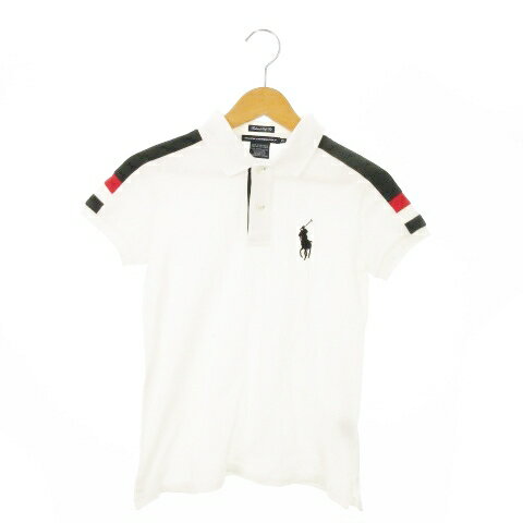 【中古】ラルフローレン RALPH LAUREN GOLF ポロシャツ 半袖 鹿の子 ストレッチ 配色 ポニーロゴ刺繍 小さいサイズ XS 白 ホワイト /AO20 ■GY18 レディース 【ベクトル 古着】 251114ブランドラルフロー...