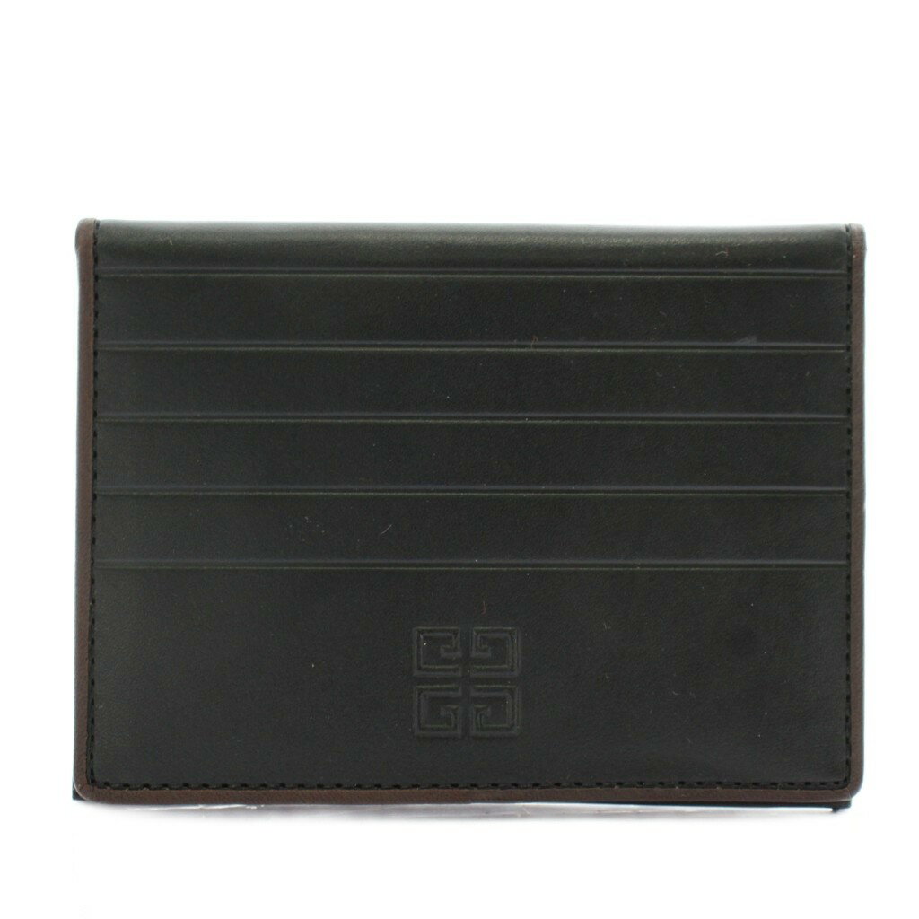 【中古】ジバンシィ GIVENCHY カードケース パスケース 定期入れ 二つ折り レザー ロゴ 黒 ブラック /XZ ■GY11 メンズ 【ベクトル 古着】 260131ブランドジバンシィ GIVENCHY実寸サイズヨコ：10.5cm　タ...