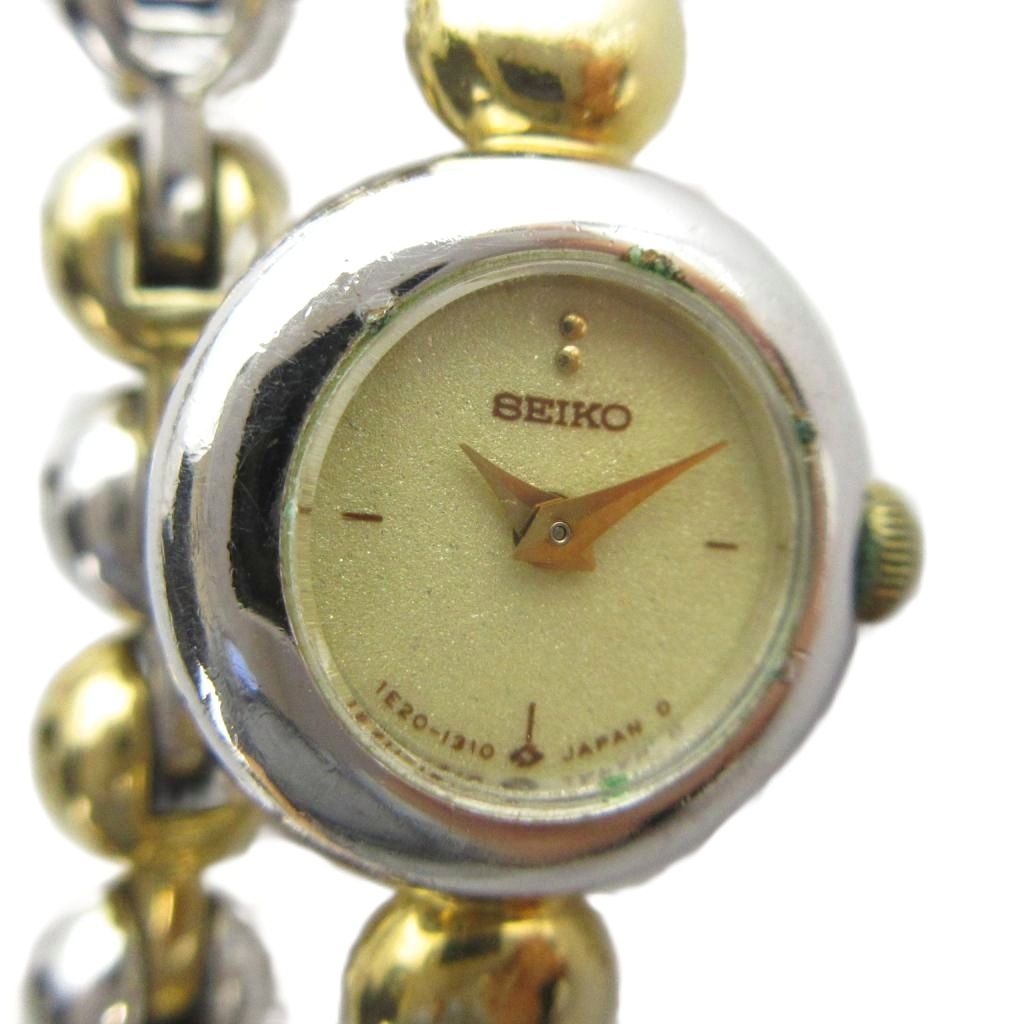 【中古】セイコー SEIKO ジャンク品 1E20-0070 腕時計 ウォッチ クォーツ シルバー色 ゴールド色 ■GY18 /MQ レディース 【ベクトル 古着】 260418ブランドセイコー SEIKO表記サイズ実寸サイズをご参考くださ...