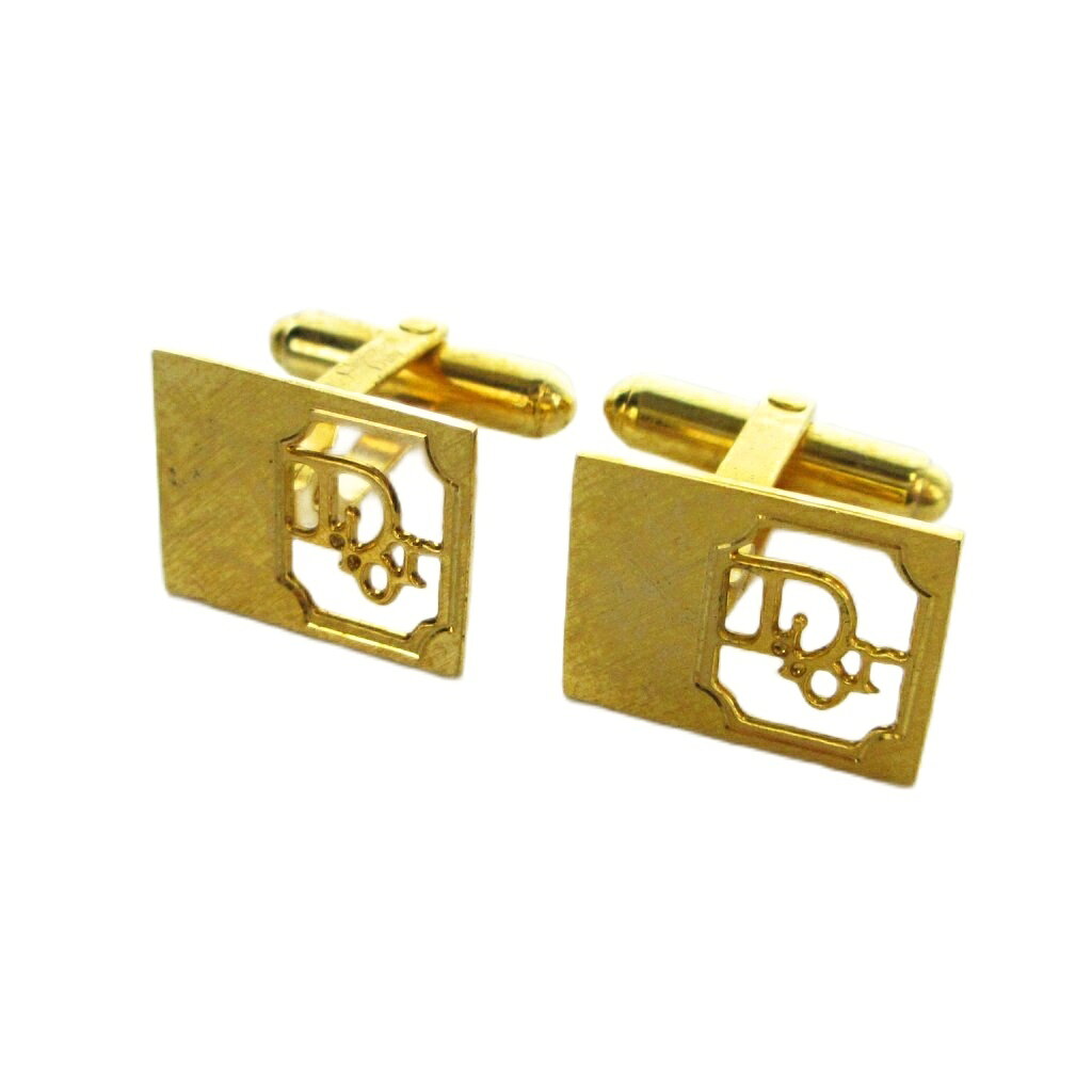 【中古】クリスチャンディオール Christian Dior カフスボタン アクセサリー ロゴ スクエア ゴールド色 ■GY11 /MQ ■OH メンズ 【ベクトル 古着】 260414ブランドクリスチャンディオール Christian D...