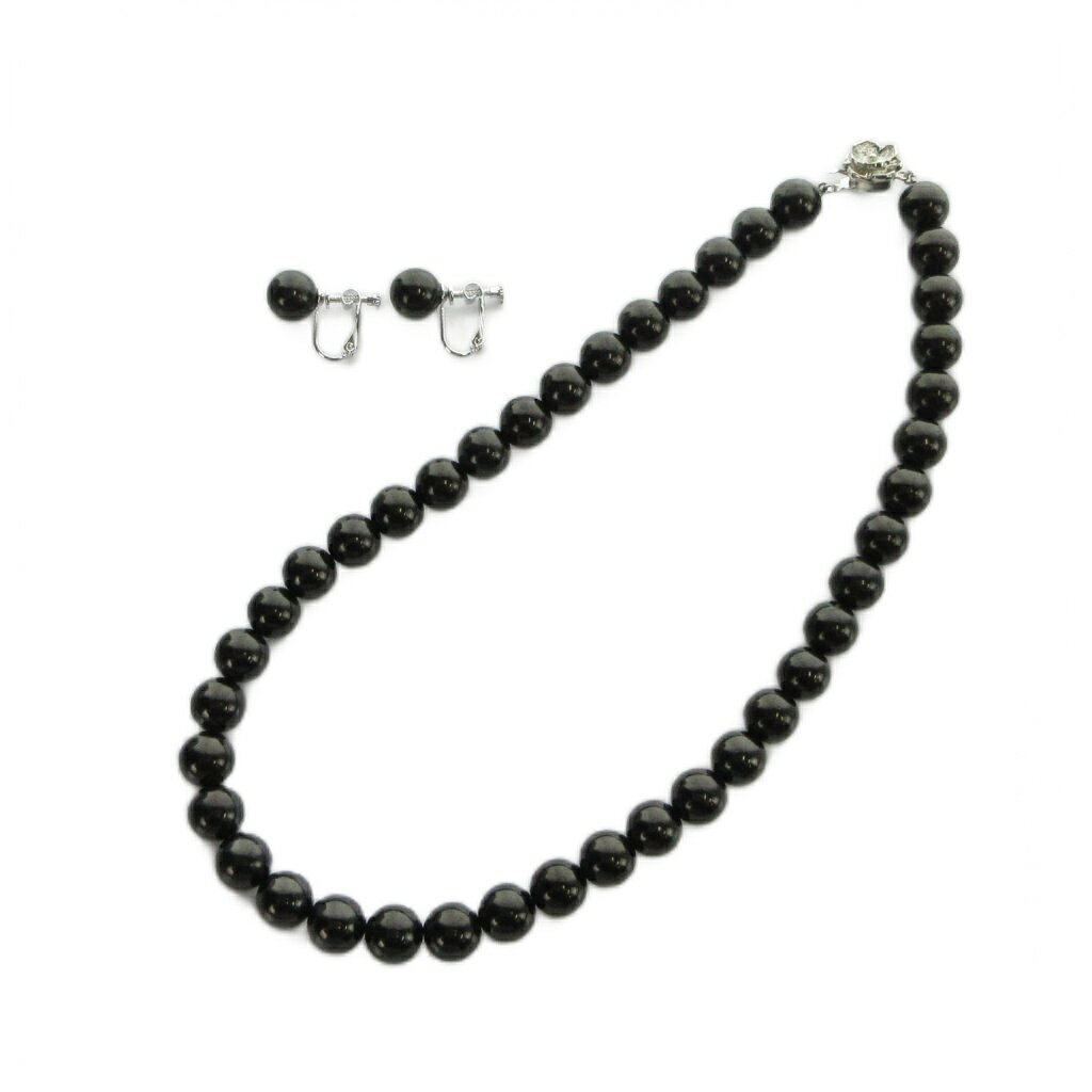 【中古】ミツコシ MITSUKOSHI ジェット ネックレス アクセサリー イヤリング セット 両耳用 Silver925 黒 ブラック ■GY11 /MQ レディース 【ベクトル 古着】 260420ブランドミツコシ MITSUKOSHI...