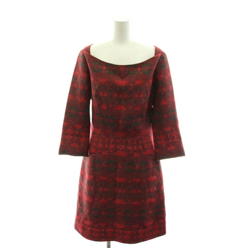 【中古】ペンドルトン PENDLETON THE PORTLAND COLLECTION ボートネック ワンピース S 赤 レッド ウール /AZ ■GY06 レディース 【ベクトル 古着】 260422ブランドペンドルトン PENDLET...